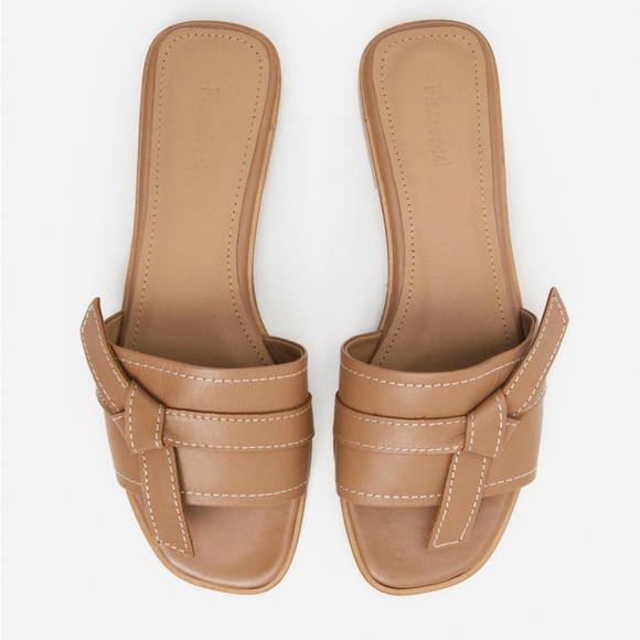 Flattered | Shoes | Flattered My Leather Cognac Sandal Made In Spain ...